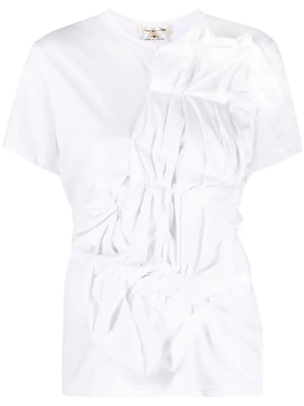 Comme Des Garçons 3d-detail Cotton T-shirt - White