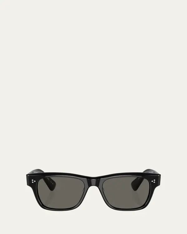 Oliver Spencer Birell Sun Rectangle Sunglasses - Black