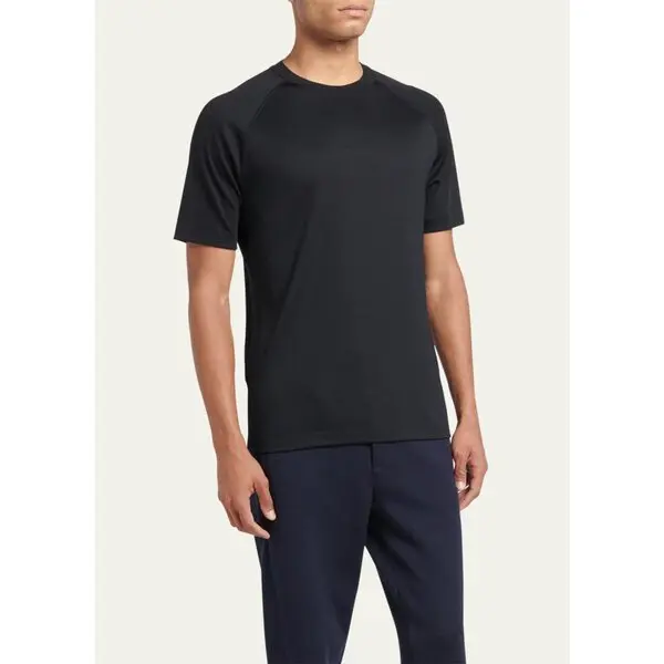Zegna Wool-stretch Crewneck T-shirt