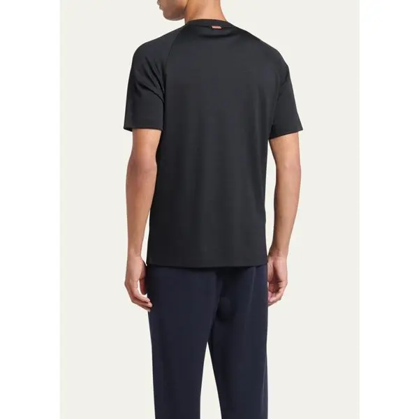 Zegna Wool-stretch Crewneck T-shirt