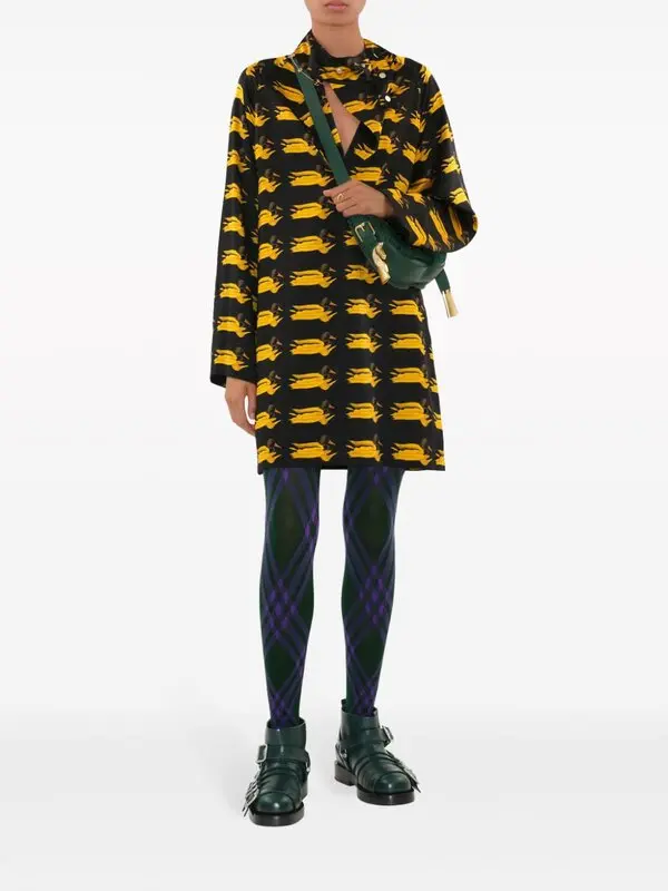 Burberry Duck-print Silk Minidress