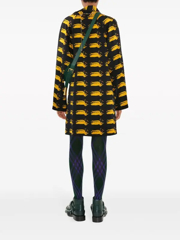 Burberry Duck-print Silk Minidress