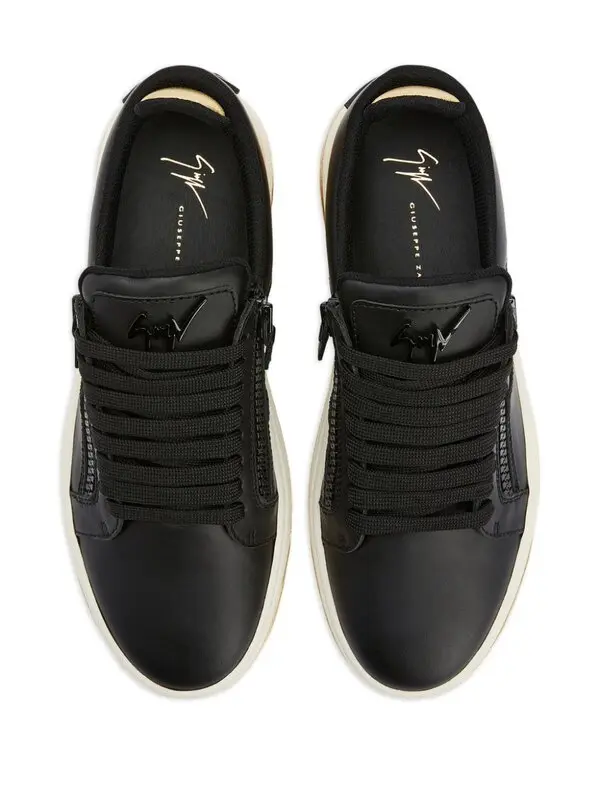 GIUSEPPE ZANOTTI Double-zip Low-top Sneakers - Black