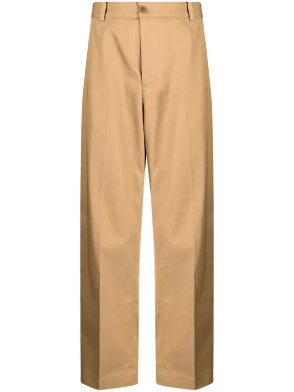 Maison Kitsuné Mid-rise Straight-leg Cotton Trousers