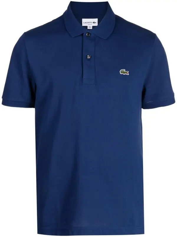 Lacoste Logo-patch Cotton Polo Shirt - Blue