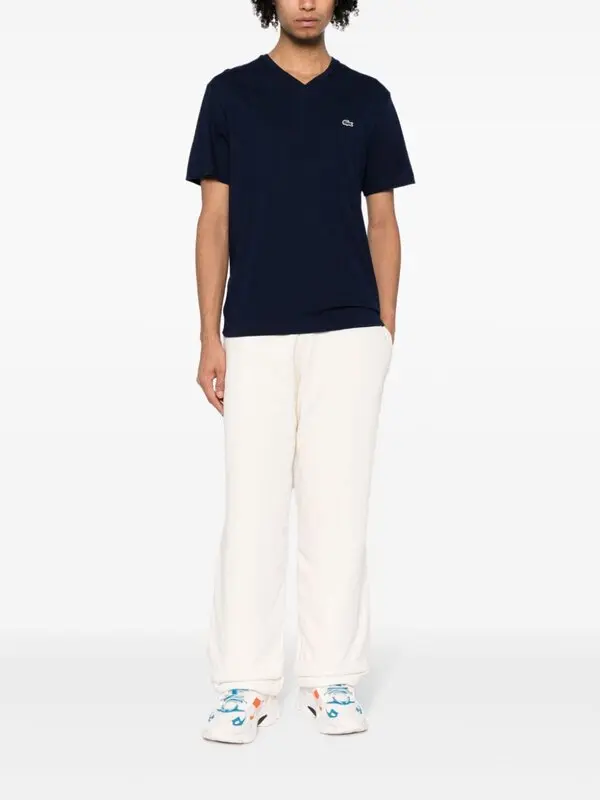 Lacoste Logo-patch V-neck T-shirt - Blue