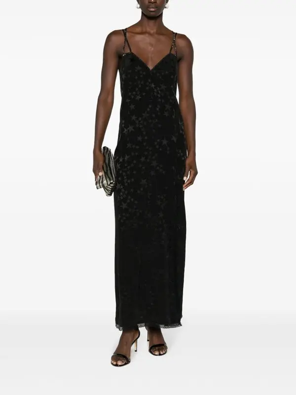 Zadig&Voltaire Rohal Star-jacquard Silk Dress - Black