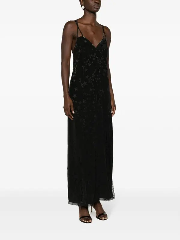 Zadig&Voltaire Rohal Star-jacquard Silk Dress - Black