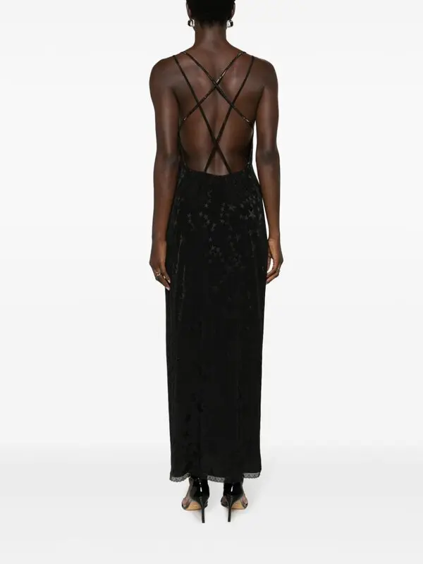 Zadig&Voltaire Rohal Star-jacquard Silk Dress - Black