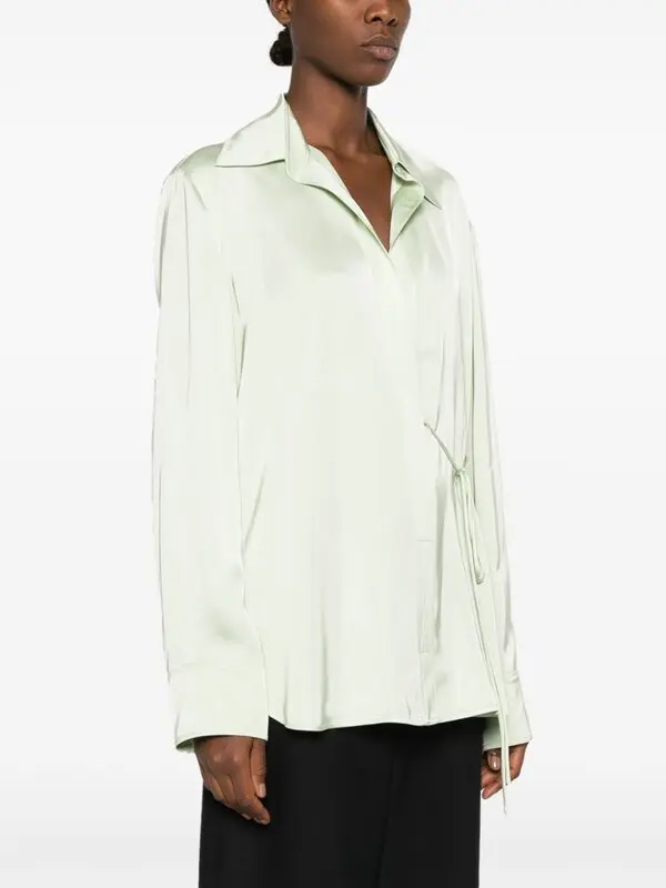 JIL SANDER Wrap Satin Shirt