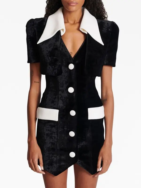 Balmain Tailored Velvet Mini Dress