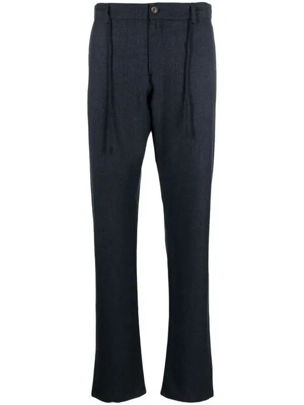 Canali Drawstring-waist Chinos - Blue