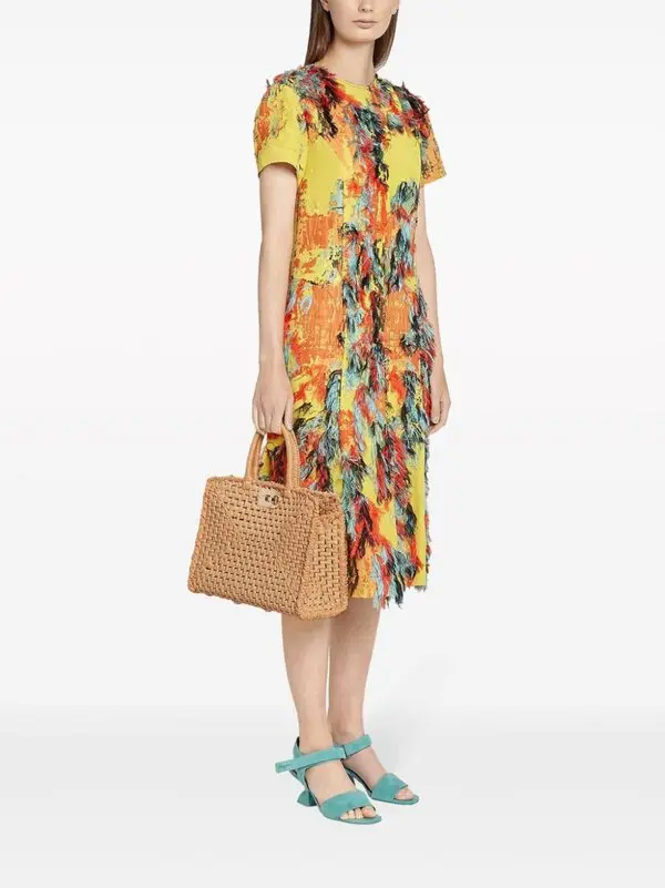 FERRAGAMO Studio Box Raffia Tote