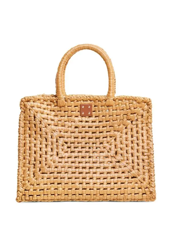 FERRAGAMO Studio Box Raffia Tote