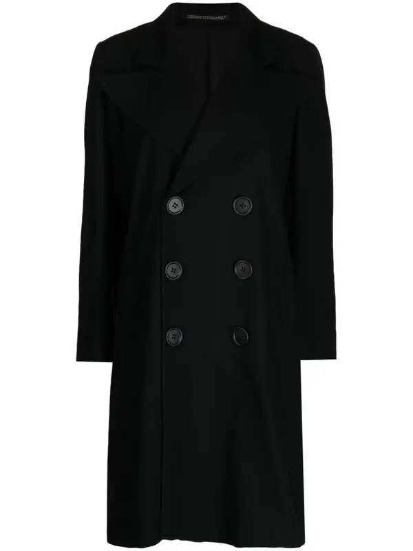 Yohji Yamamoto Wool Double-breasted Coat