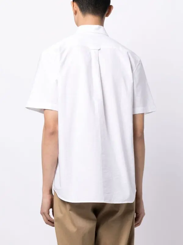 Lacoste Crocodile Logo-patch Short-sleeved Shirt - White