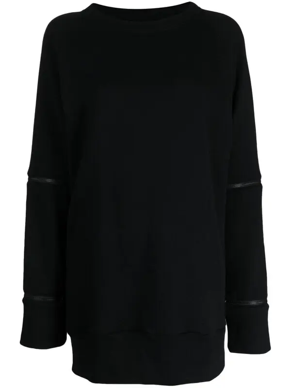 Y’s Zip-detail Cotton Sweatshirt