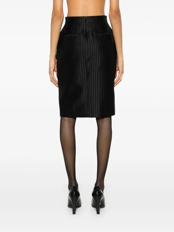 Saint Laurent Pinstripe Pencil Skirt