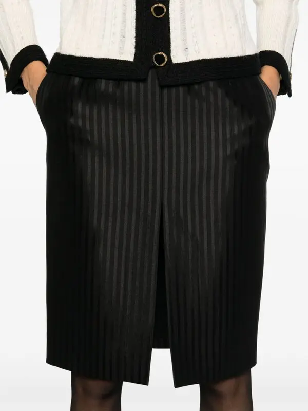 Saint Laurent Pinstripe Pencil Skirt