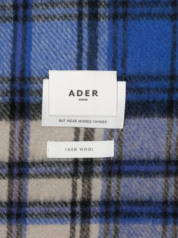 ADER ERROR Check-pattern Wool Scarf