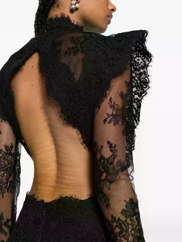 Zimmermann Sensory Lace Flared Dress In Black - 40% Off | Editorialist