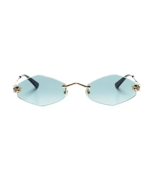 CARTIER Cat-eye Frame Sunglasses - Gold