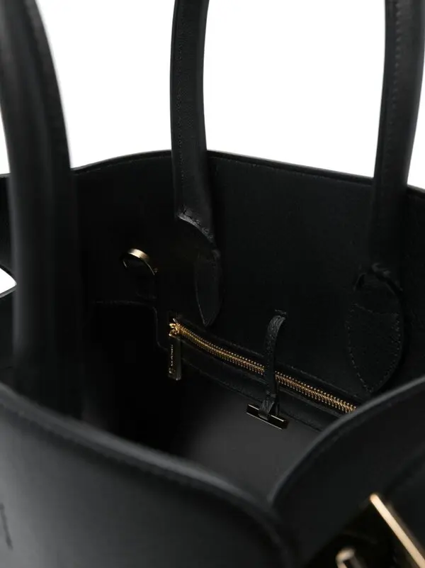 FERRAGAMO Medium Gancini-buckle Tote Bag - Black