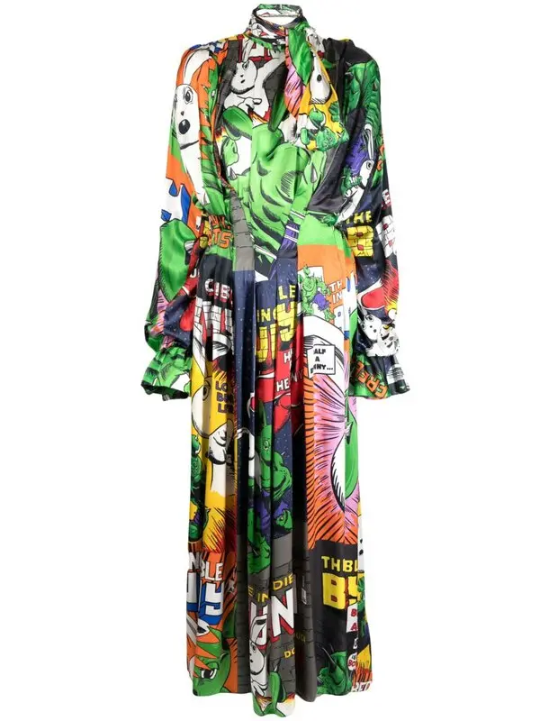 Natasha Zinko Comics-print Maxi Dress