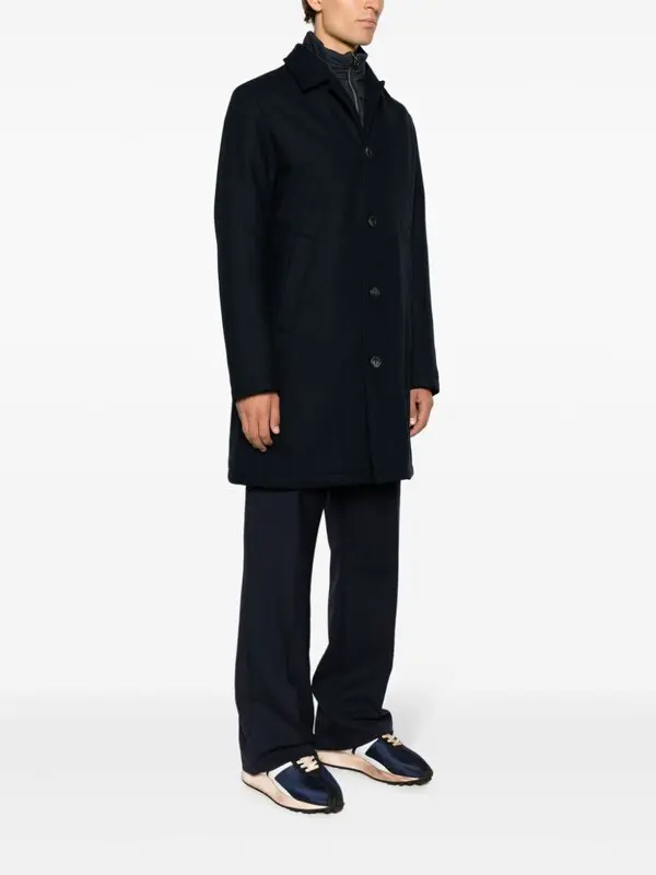Herno Single-breasted Layered Coat