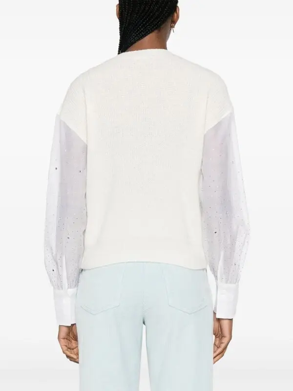 Peserico Sheer-sleeve Knitted Jumper