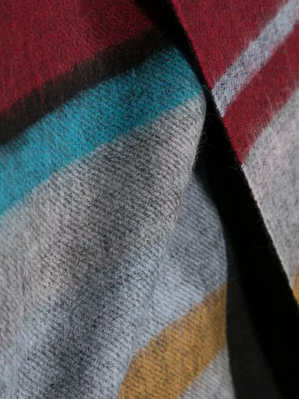 Paul Smith Striped Fringed Scarf