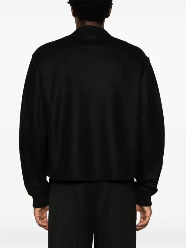 JIL SANDER Band-collar Wool Bomber Jacket