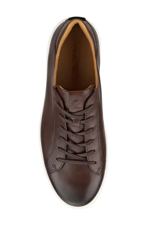 Ecco Street Tray Leather Sneaker - Cognac