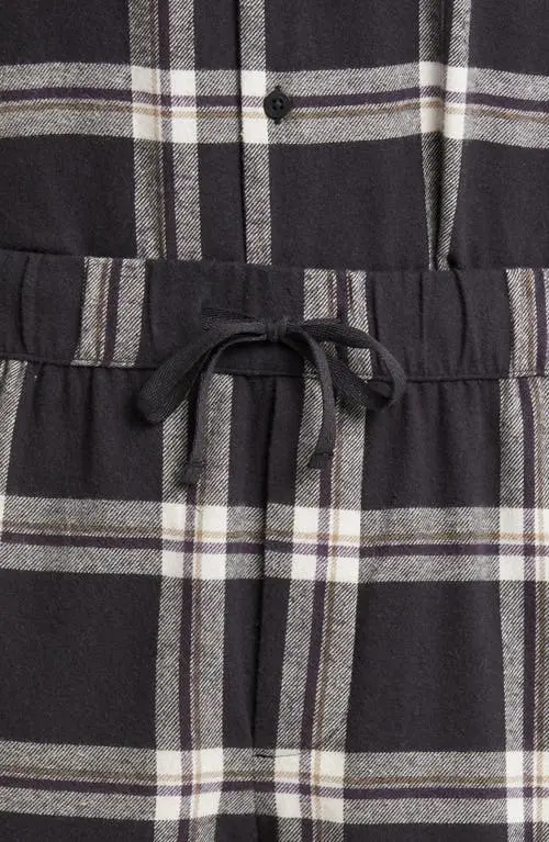 Nordstrom Plaid Flannel Pajamas - Black Scotty Plaid