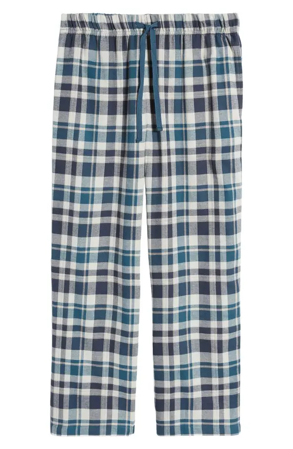 Nordstrom Flannel Pajama Pants - Blue Ceramic Tartan Plaid