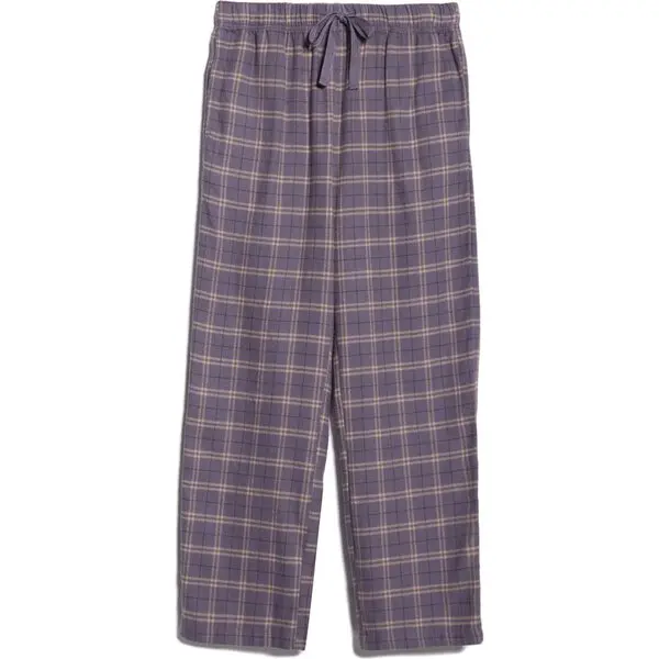 Nordstrom Flannel Pajama Pants - Grey- Tan Noel Plaid
