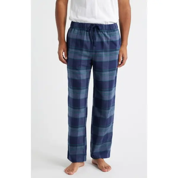 Nordstrom Flannel Pajama Pants - Navy- Green Jamal Plaid