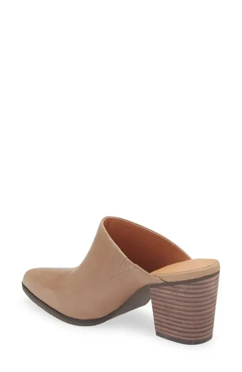 CHOCOLAT BLU Emery Leather Mule - Taupe Leather