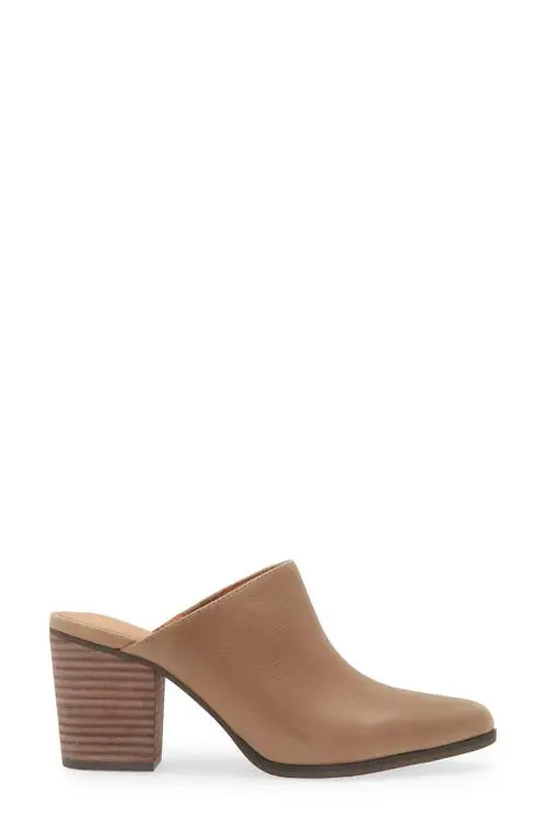 CHOCOLAT BLU Emery Leather Mule - Taupe Leather