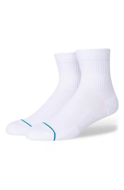 Stance Icon Quarter Crew Socks - White