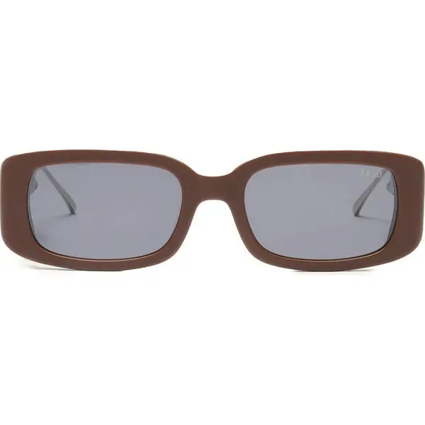 Dezi Drippy 53mm Square Sunglasses - Matte Chocolate/silver