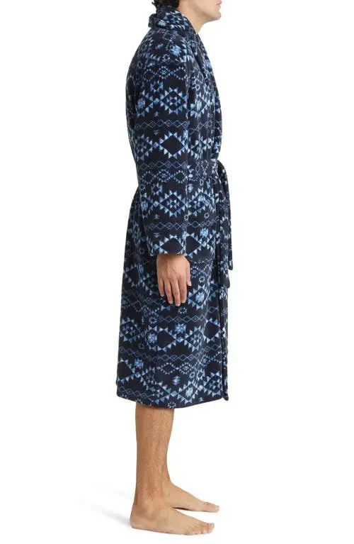 Majestic International Geo Pattern Shawl Collar Robe