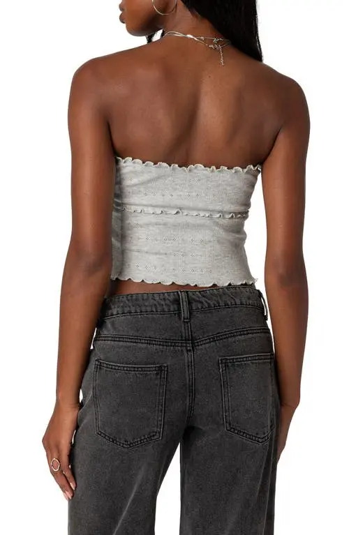 EDIKTED Savannah Pointelle Tube Top