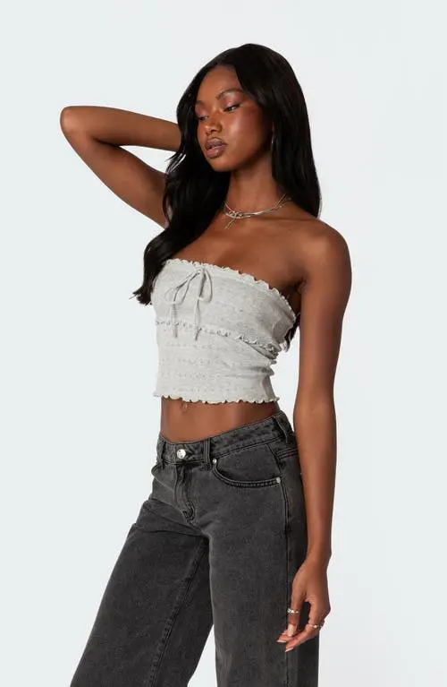 EDIKTED Savannah Pointelle Tube Top