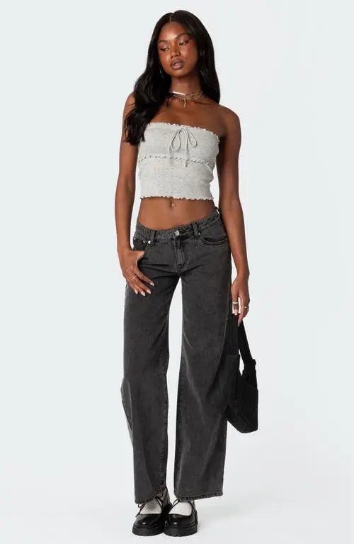 EDIKTED Savannah Pointelle Tube Top