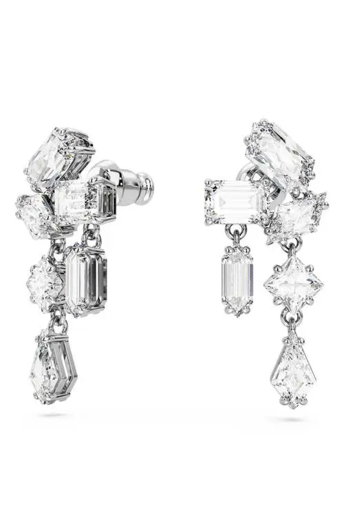 SWAROVSKI Mesmera Crystal Drop Earrings - Silver