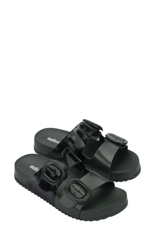 Melissa Cozy Buckle Slide Sandal - Green/turtle