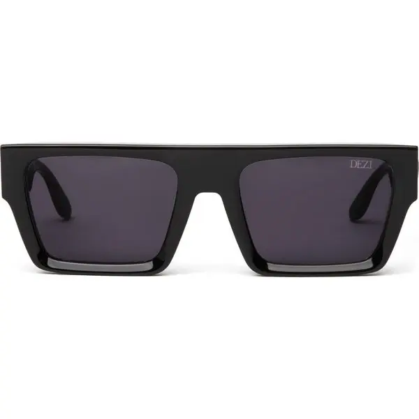 Dezi Slick 55mm Shield Sunglasses - Black/dark Smoke