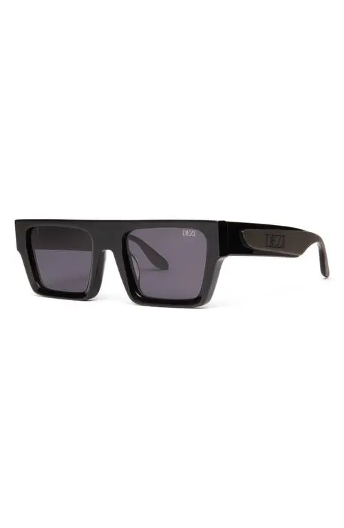 Dezi Slick 55mm Shield Sunglasses - Black/dark Smoke