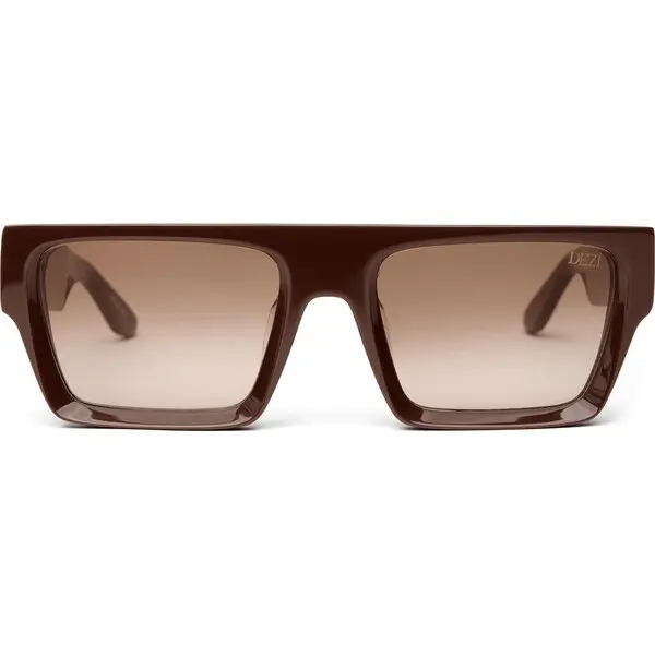 Dezi Slick 55mm Shield Sunglasses - Chocolate / Siena Faded